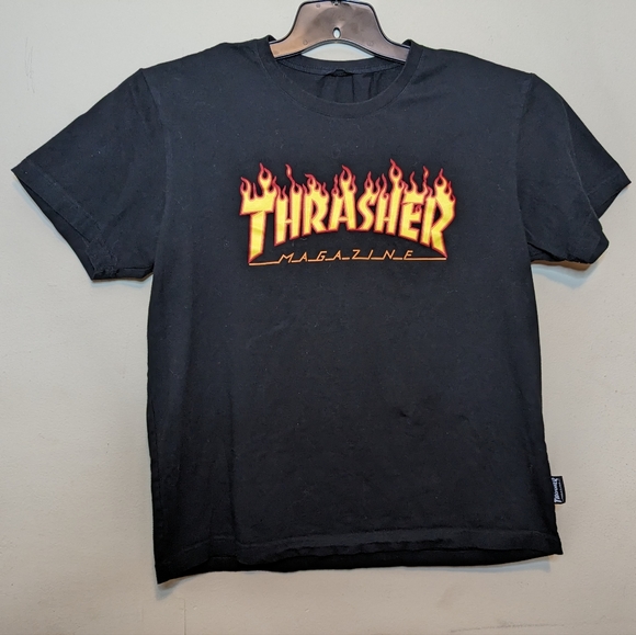 Thrasher | Shirts | Thrasher Mens Tshirt Size Medium M Black Skate ...